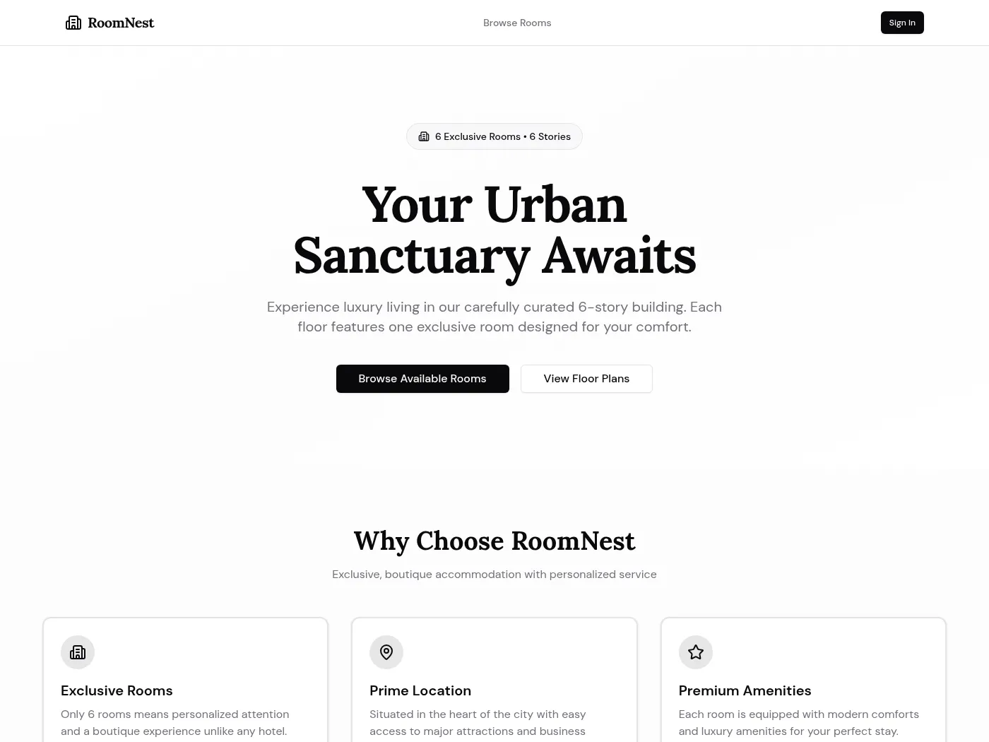 RoomNest Booking Portal