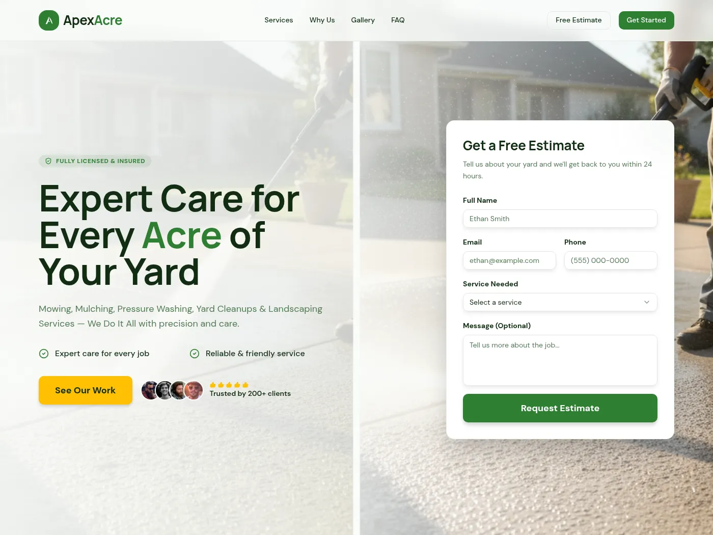 Apex Acre Lawn Website