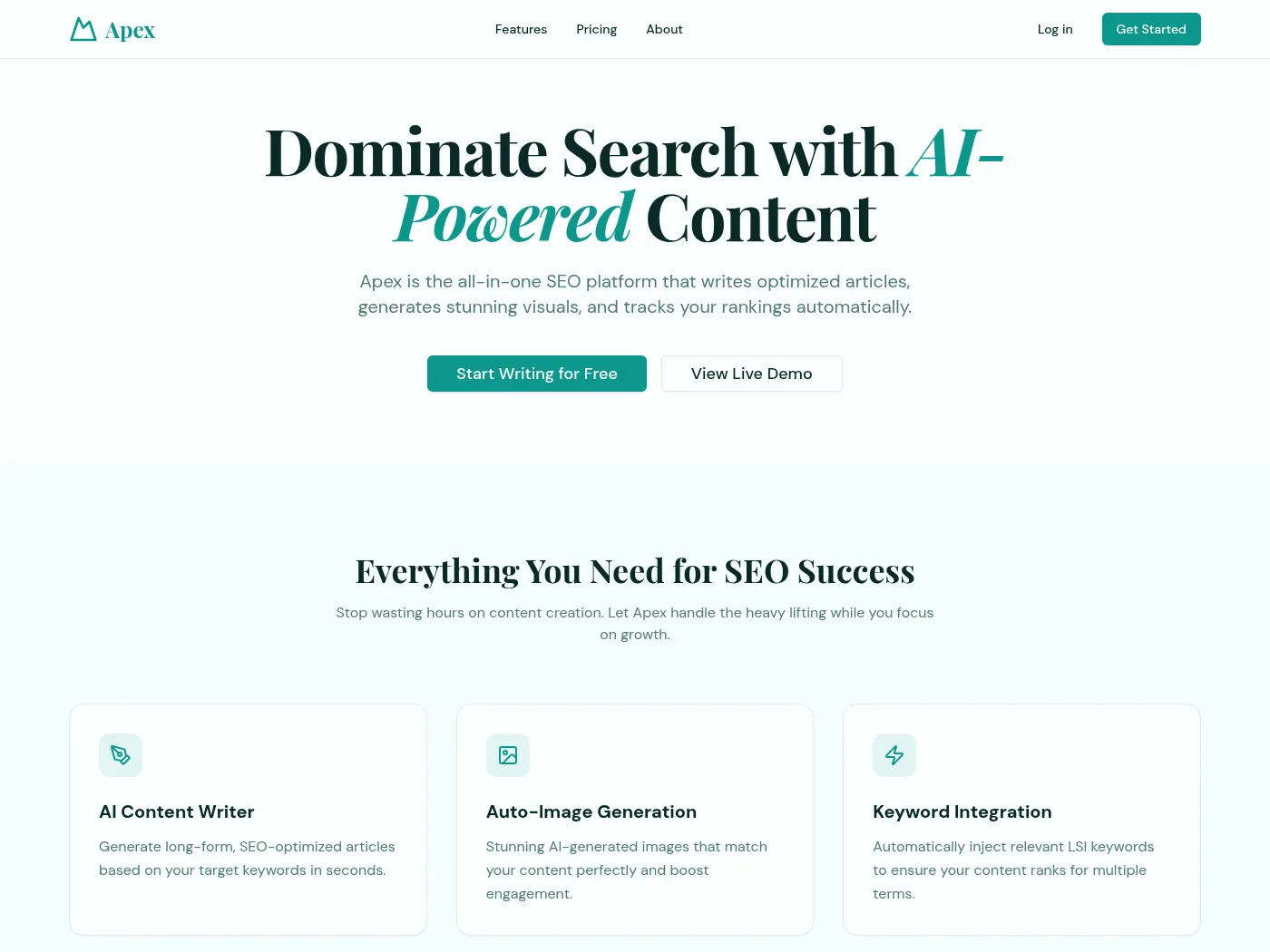 Apex AI SEO Platform