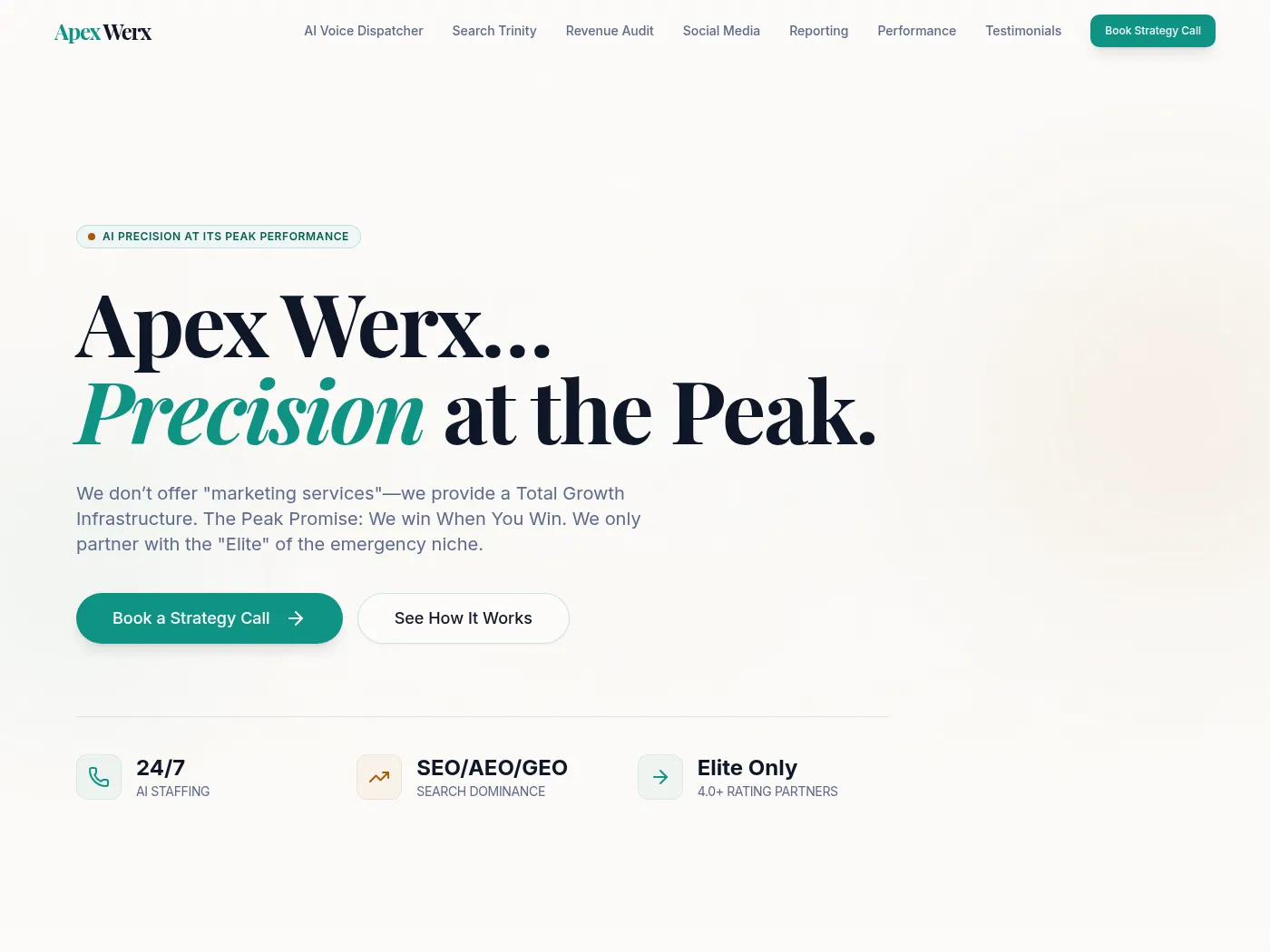 Apex Werx Landing Page