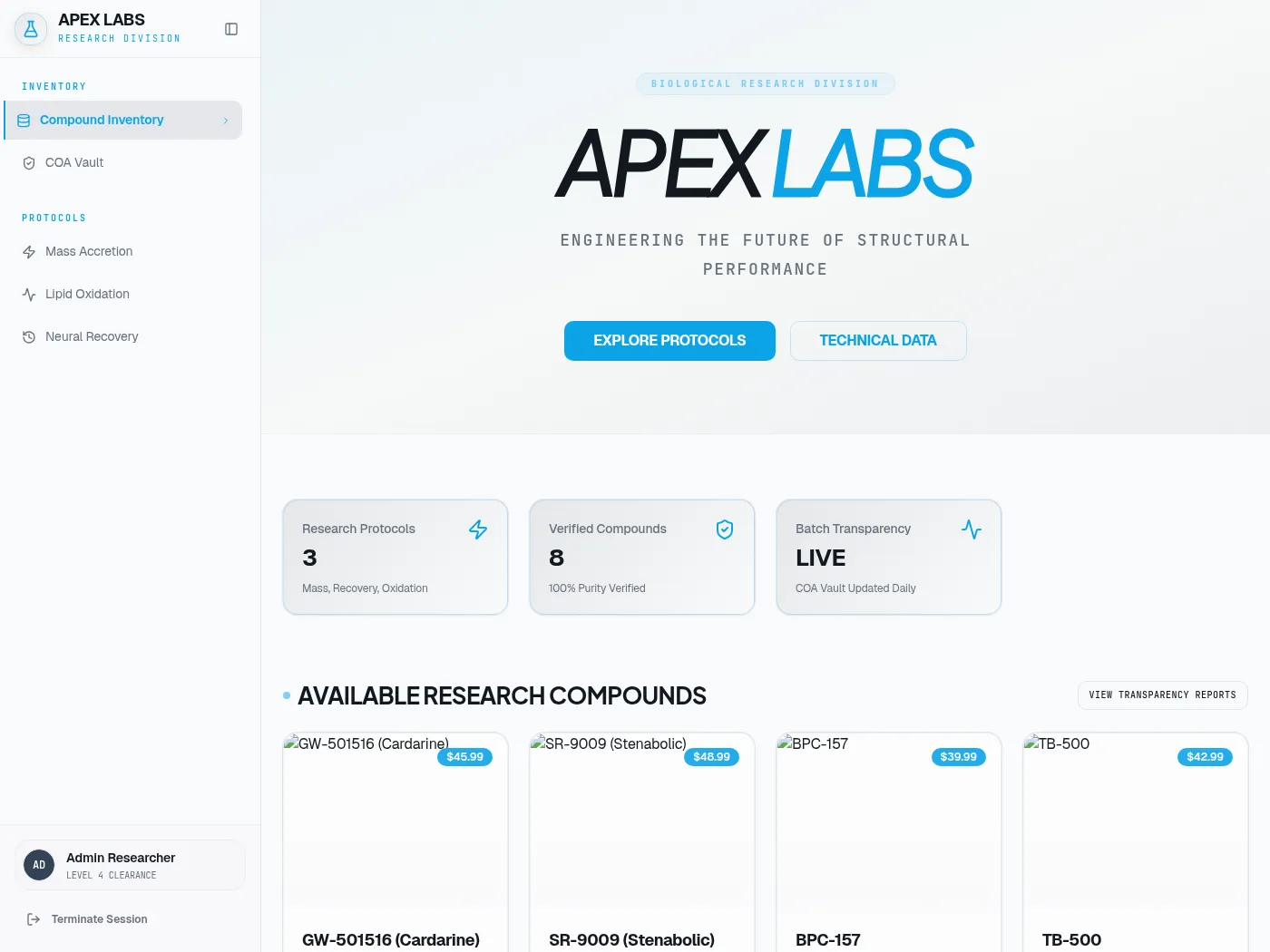 Apex Labs Steel Core Site