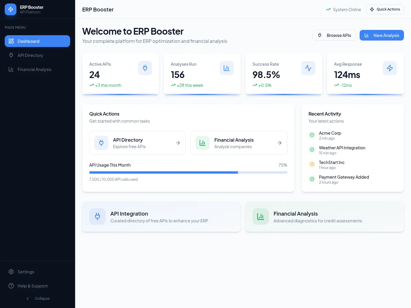 API-Driven ERP Booster