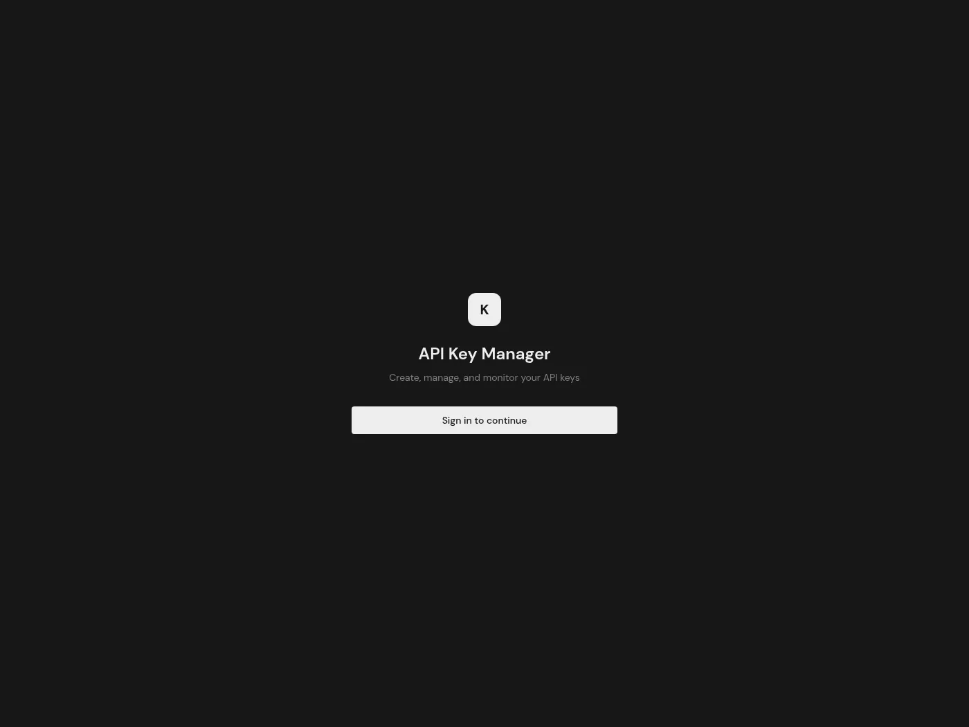API Key Dashboard
