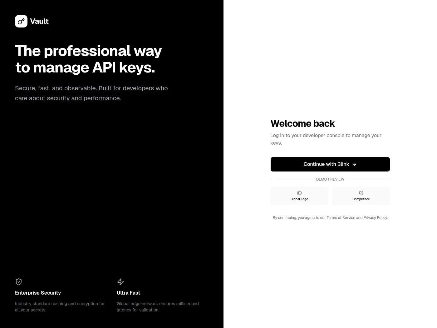 API Key Control Panel