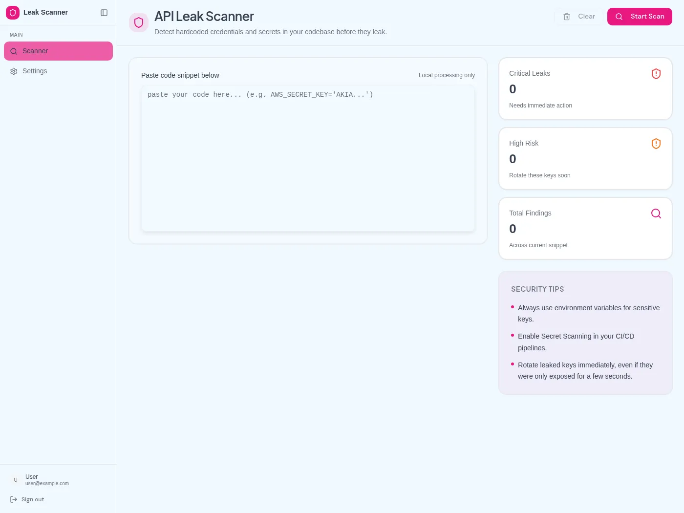 API Leak Scanner