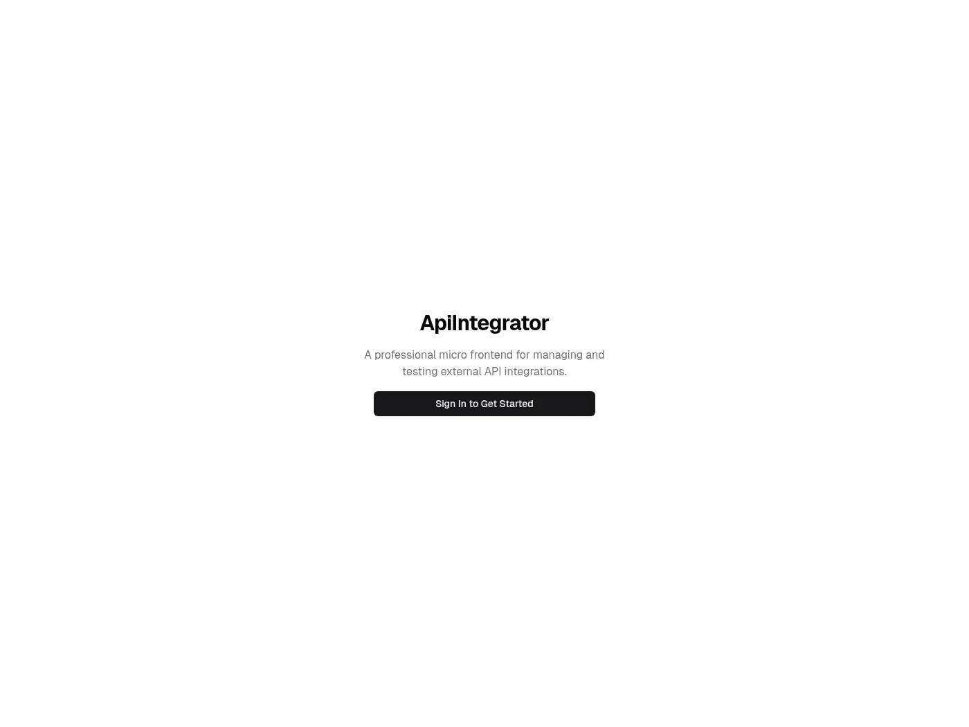 ApiIntegrator Micro Frontend