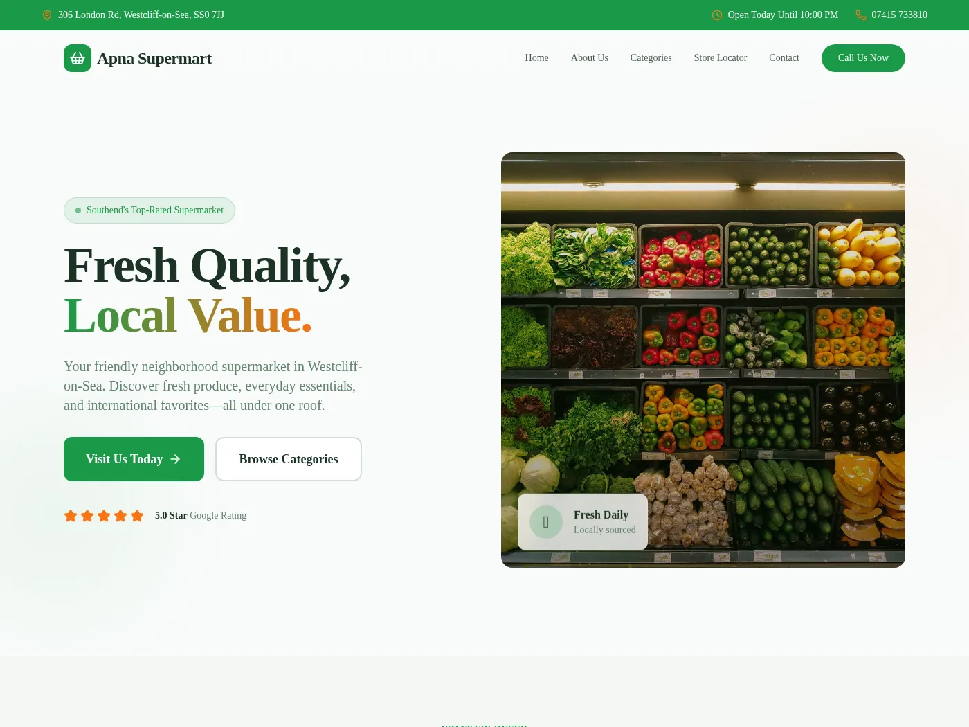 Apna Supermart Website