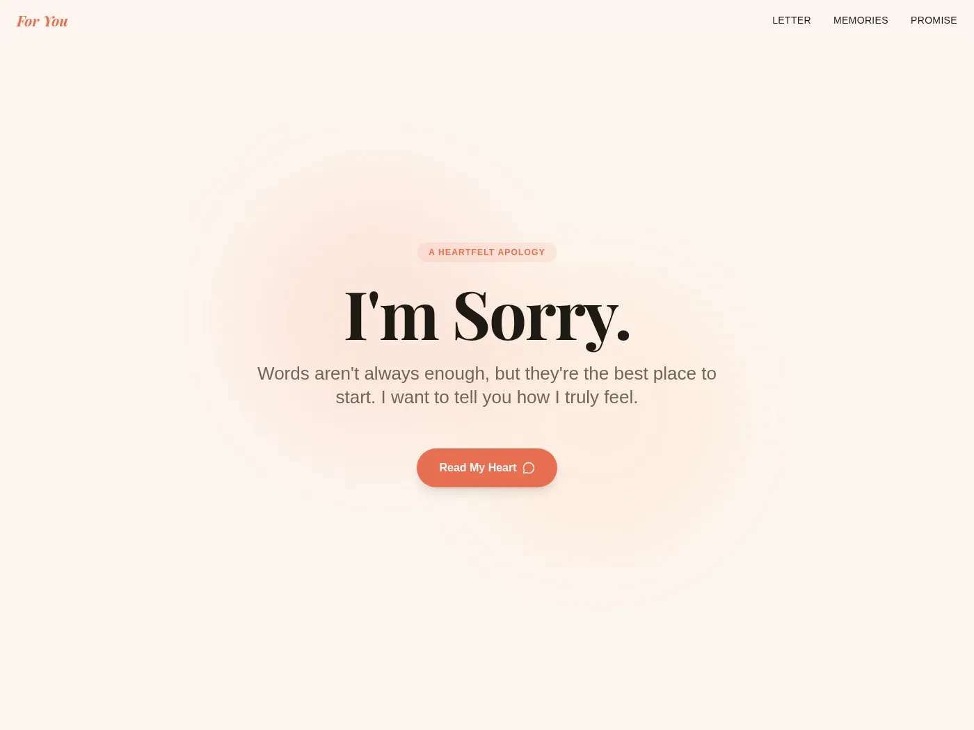 Sorry Sweetheart Site