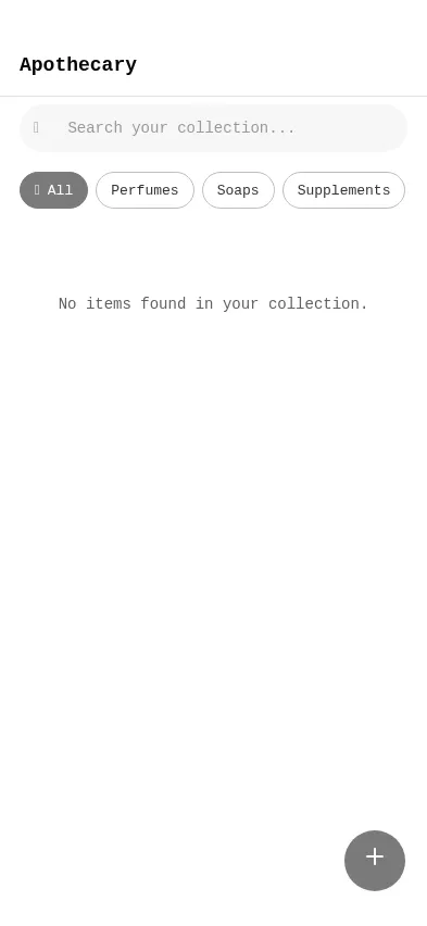 Apothecary Collection App