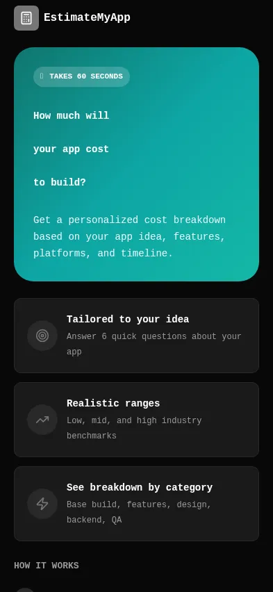 App Cost Estimator