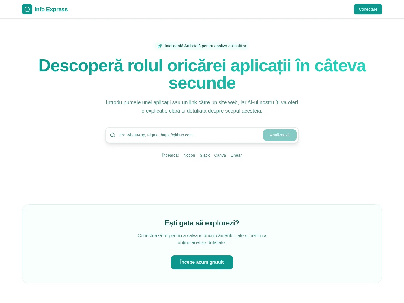 Aplicația Info Express