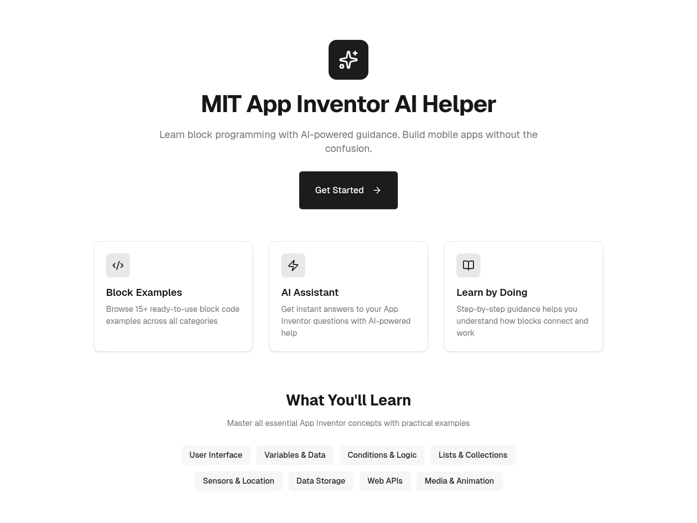 MIT App Inventor AI Helper