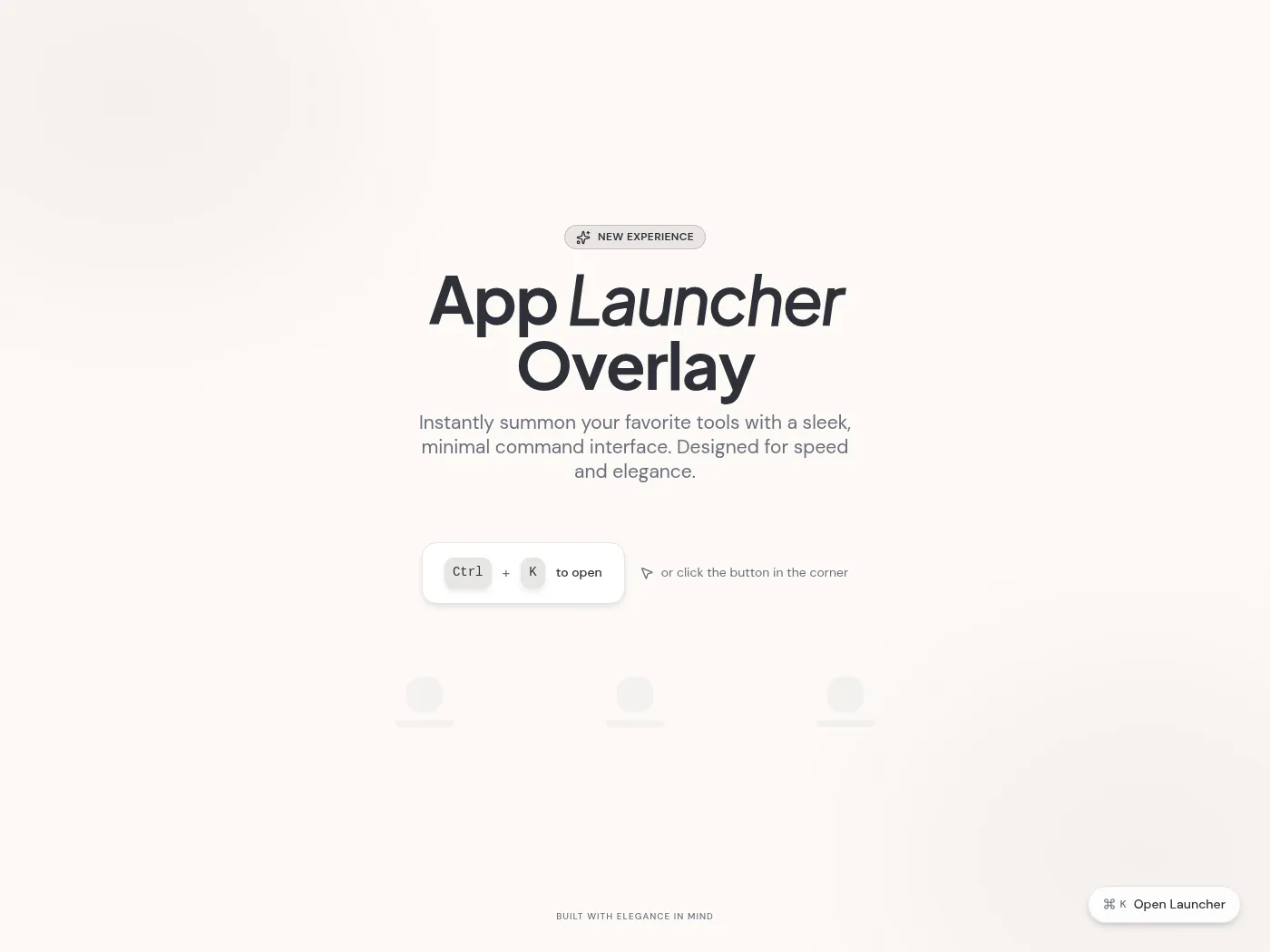 App Launcher Overlay