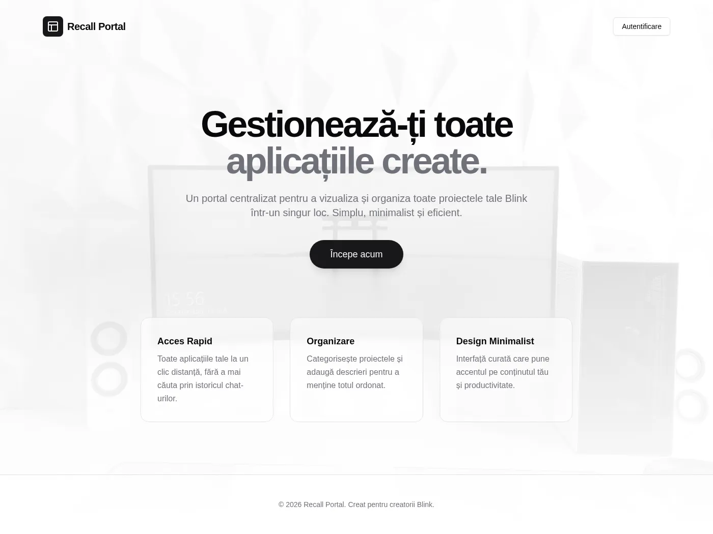 App Recall Portal