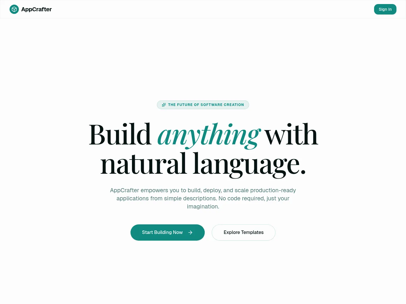 AppCrafter AI Platform
