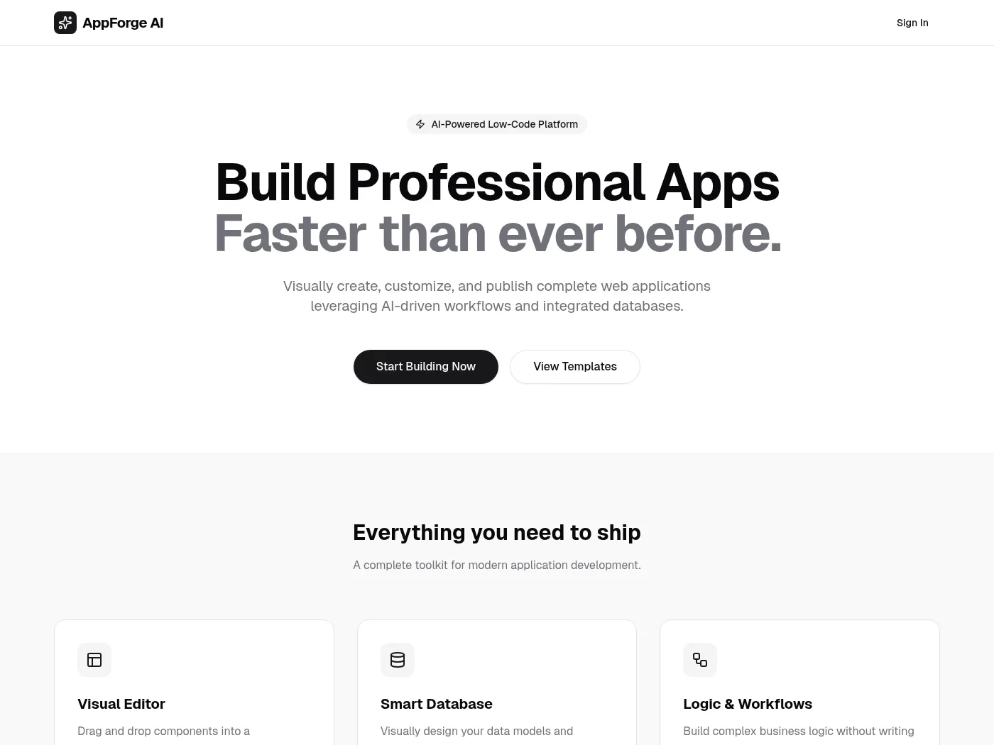 AppForge AI Builder