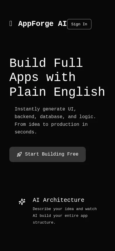 AppForge AI Mobile