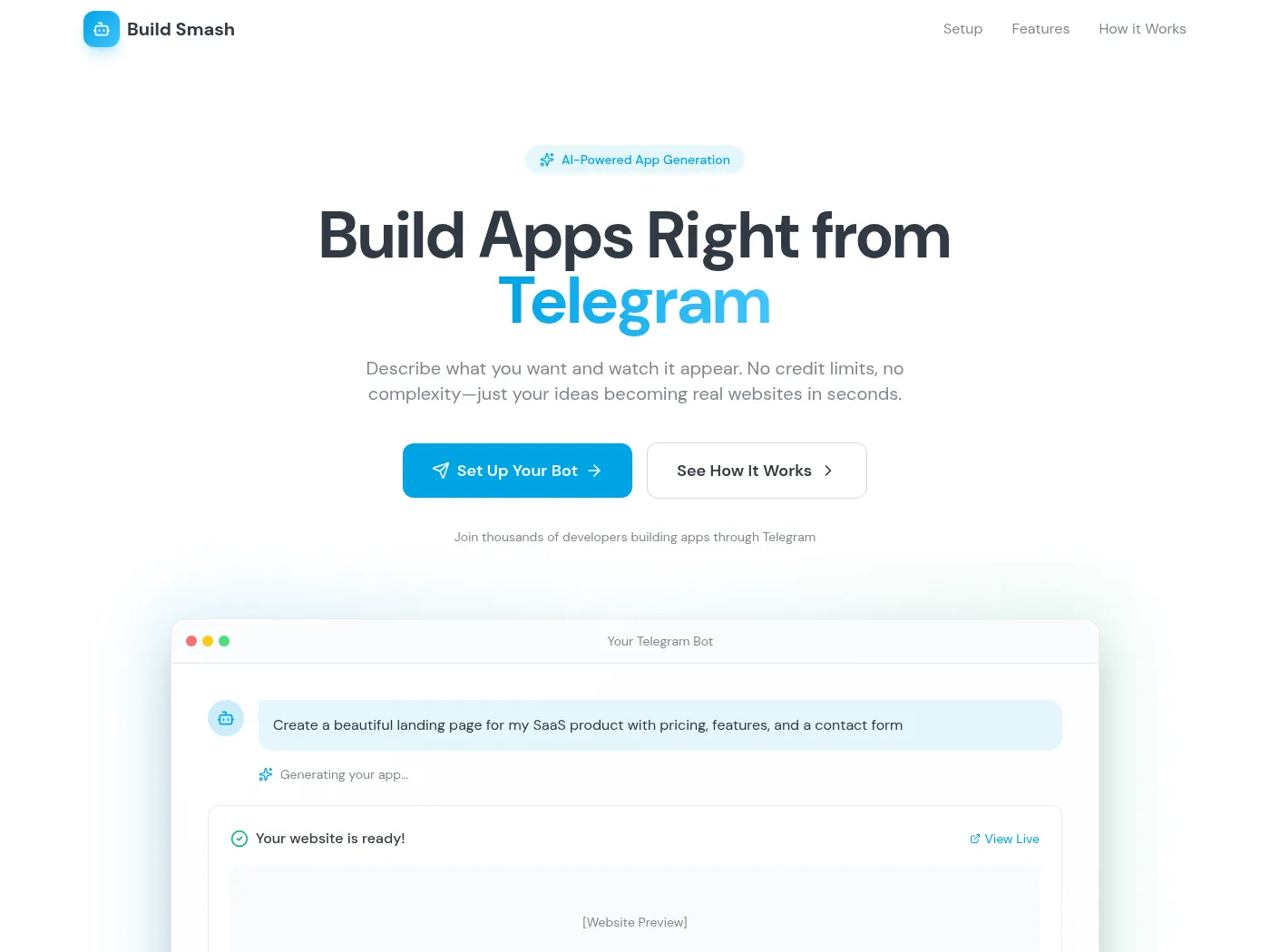 Build Smash Telegram Bot