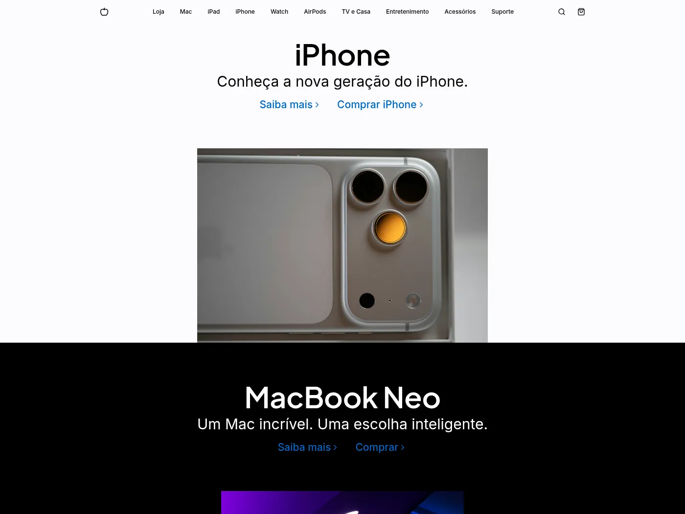 Apple Brasil Site Redesign