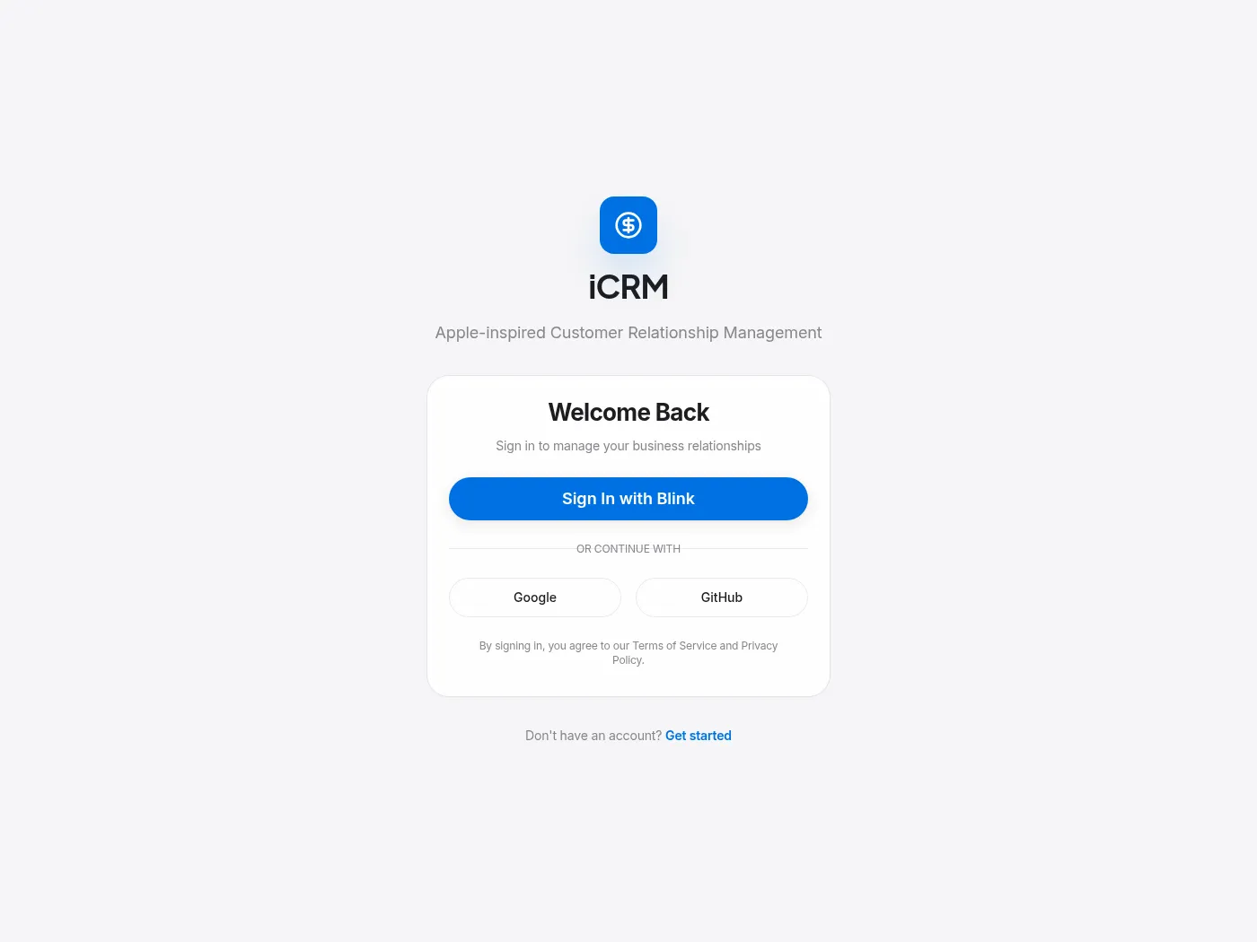Apple-Inspired CRM Template