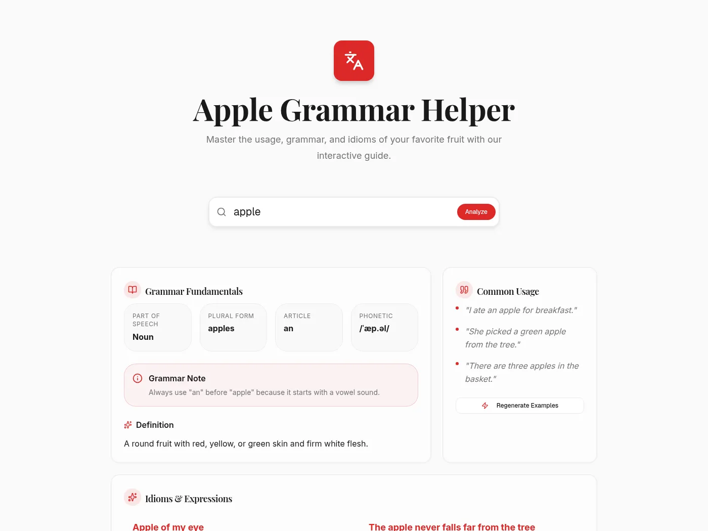 Apple Grammar Helper