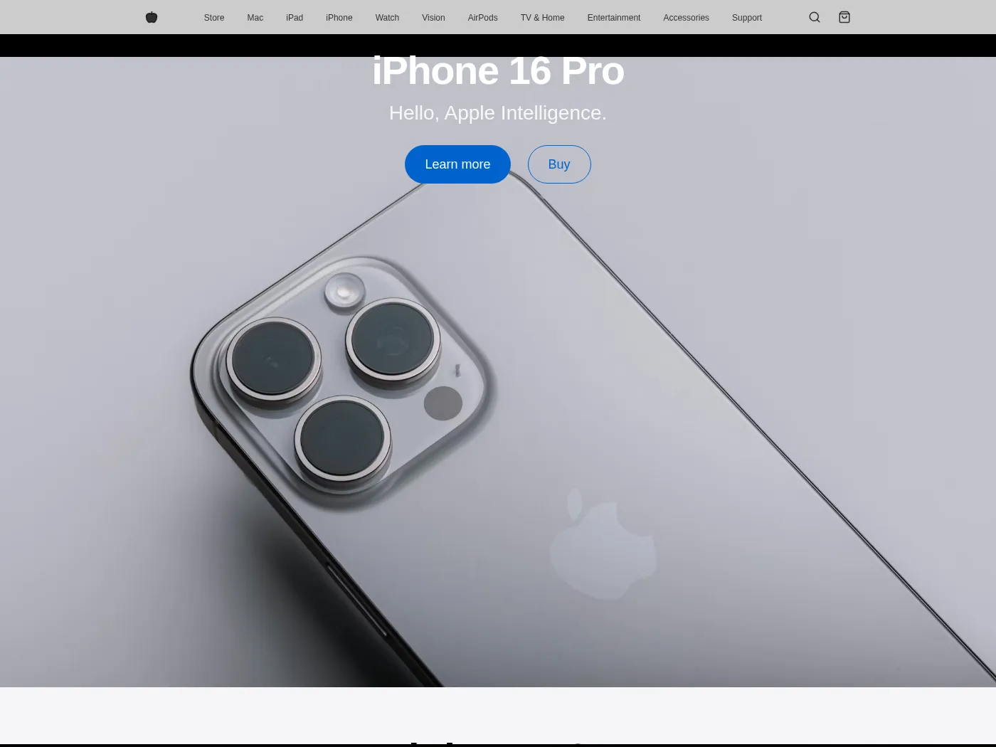 Apple.com Landing Replica