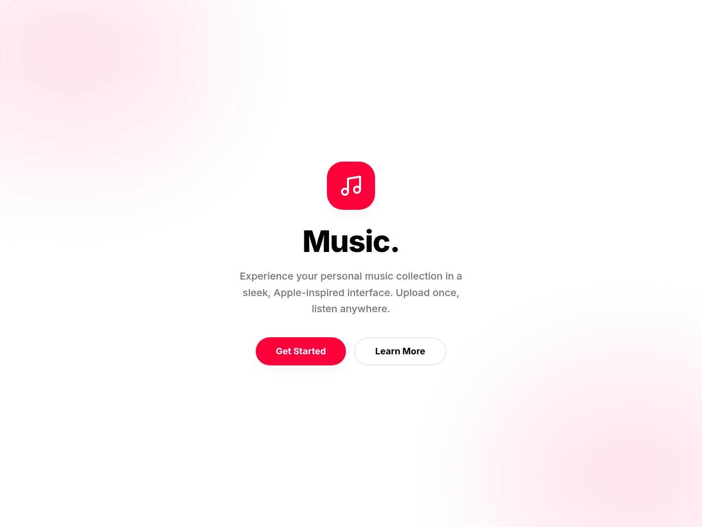 Apple Style Music Site