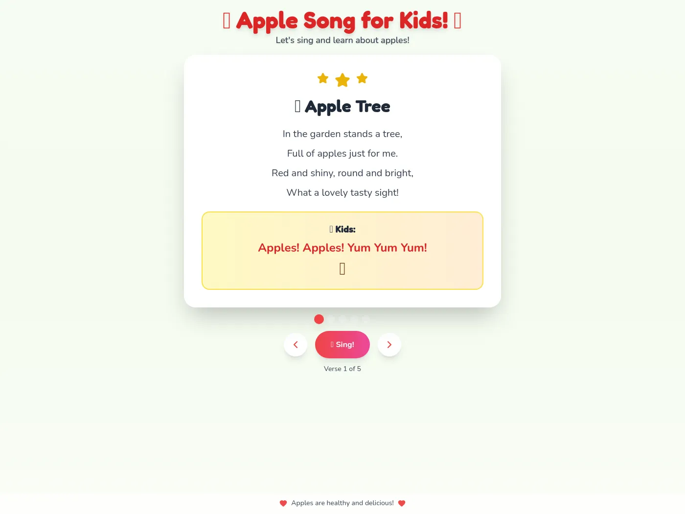Apple Song for Kids
