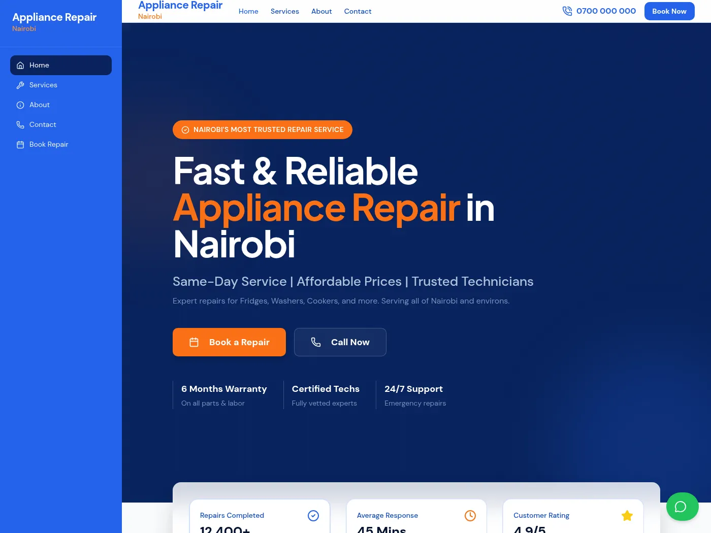 Appliance Repair Nairobi Site