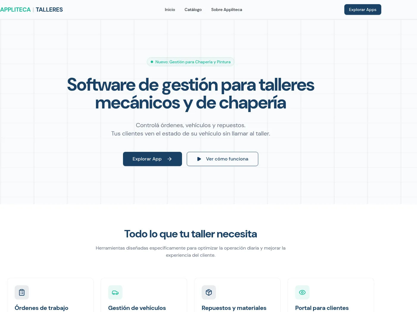 Appliteca Talleres Landing