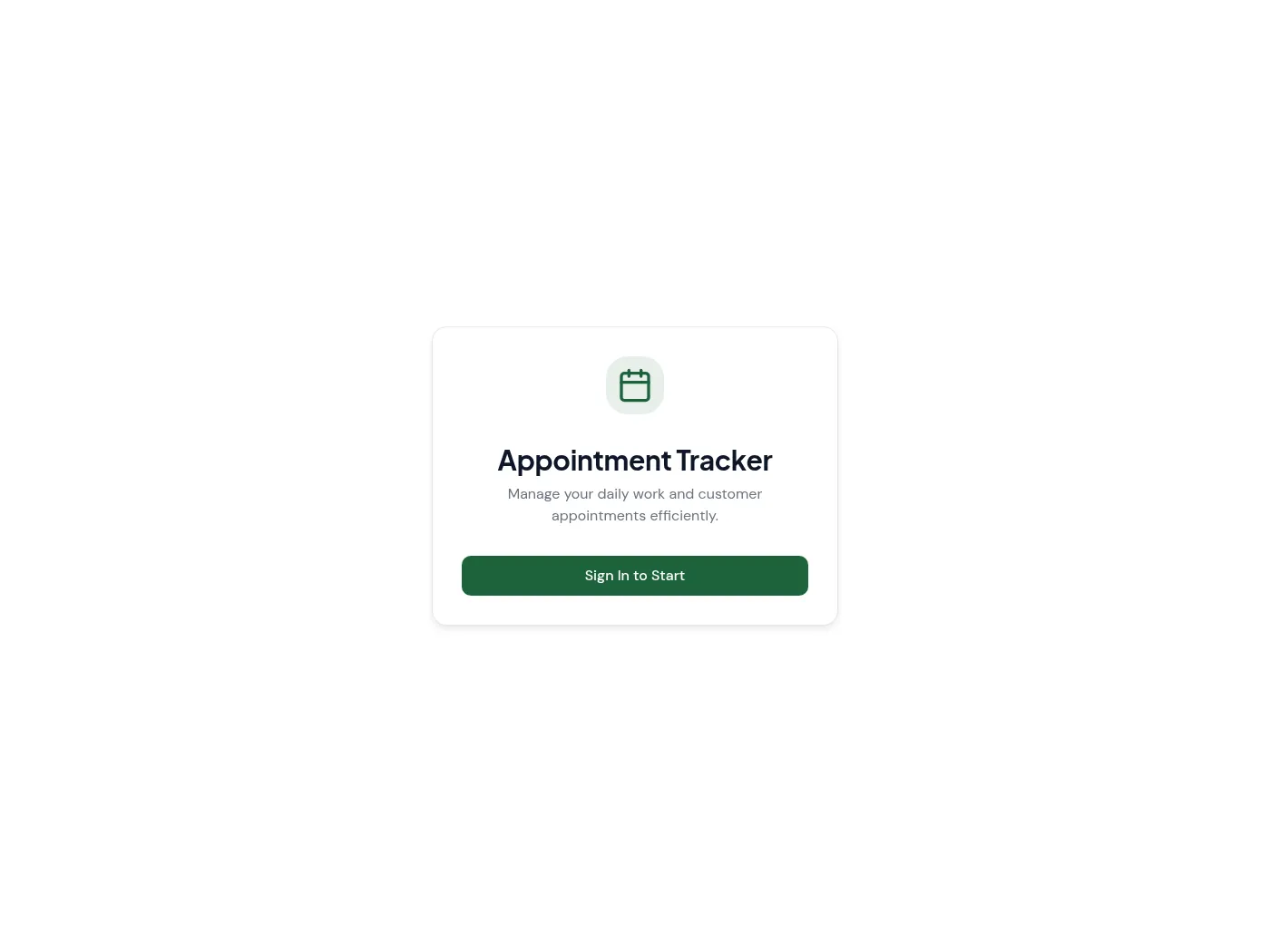 Daily Appointment Tracker