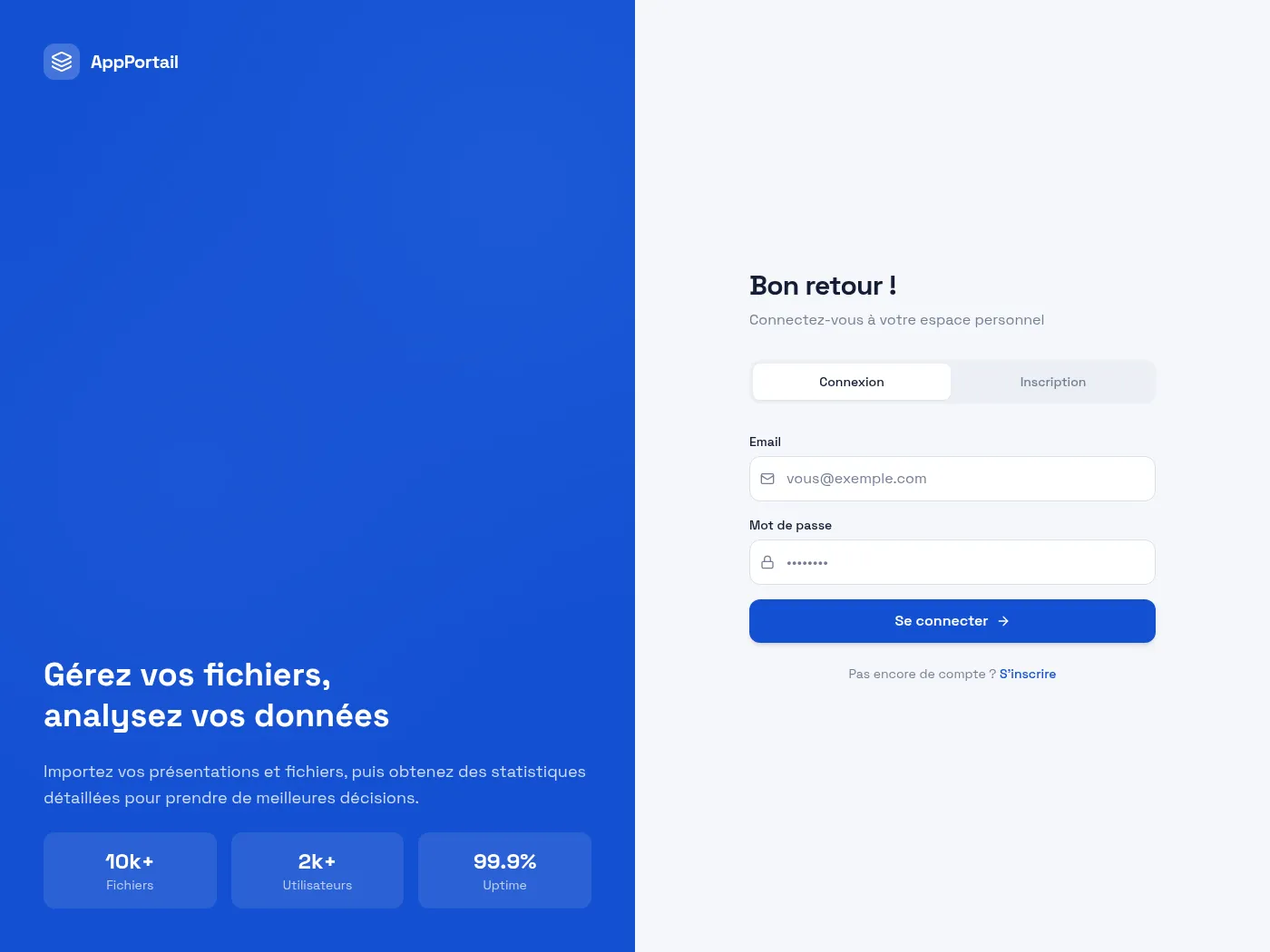 AppPortail Dashboard