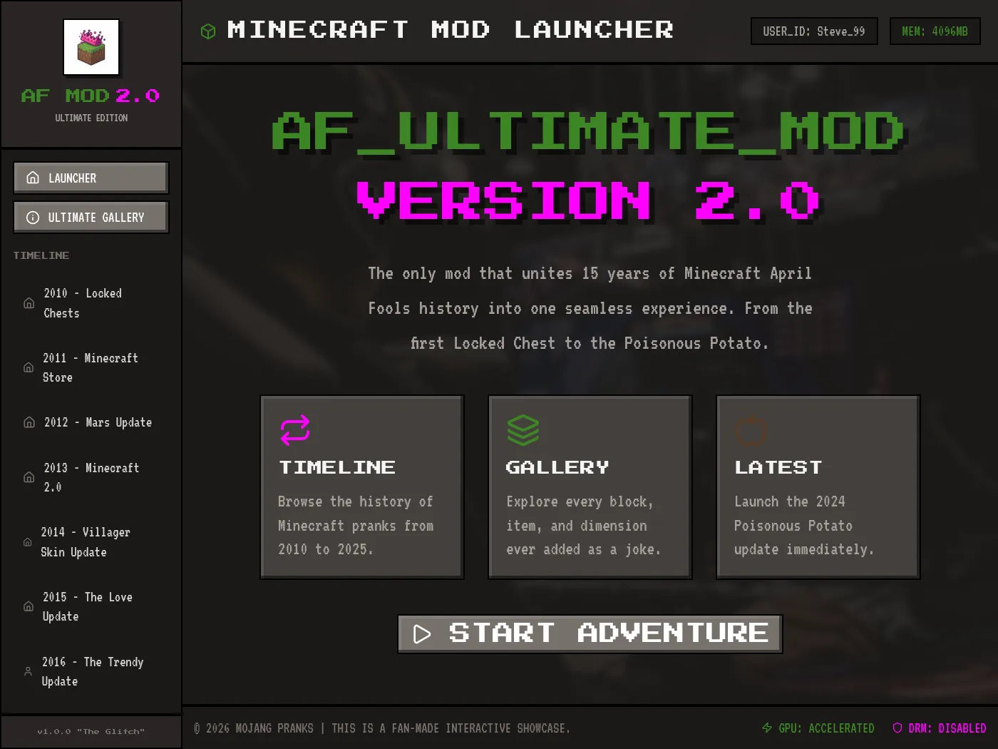 April Fools Minecraft Mod