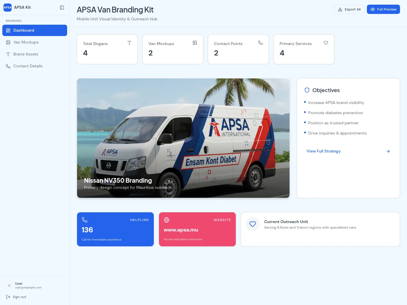 APSA Van Branding Kit