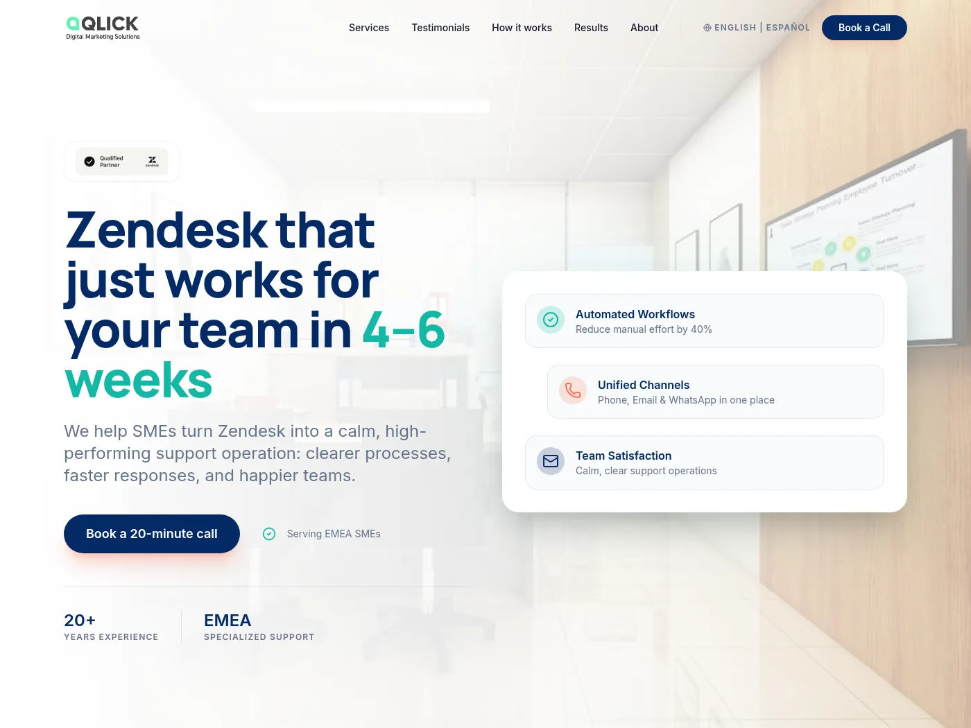 Aqlick Zendesk Landing