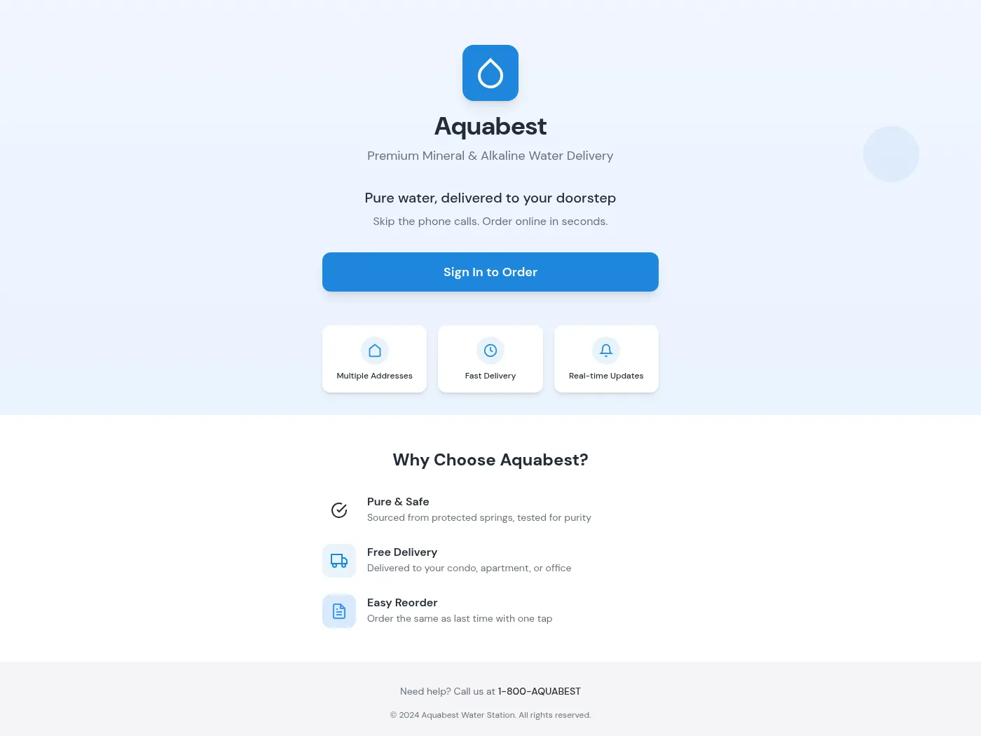 Aquabest Water Ordering