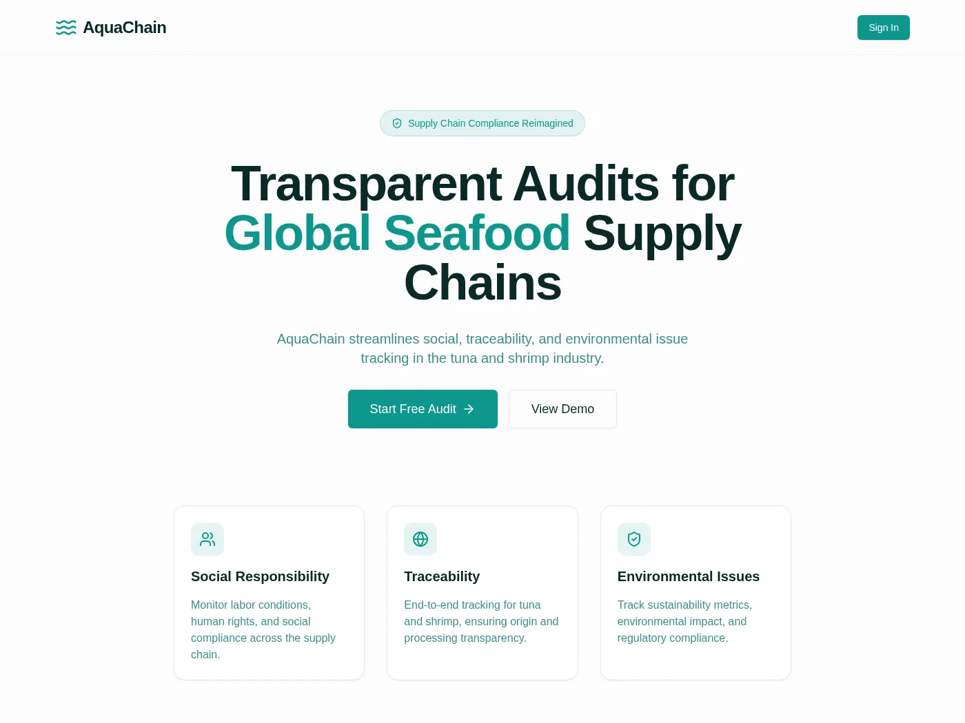AquaChain Audit App
