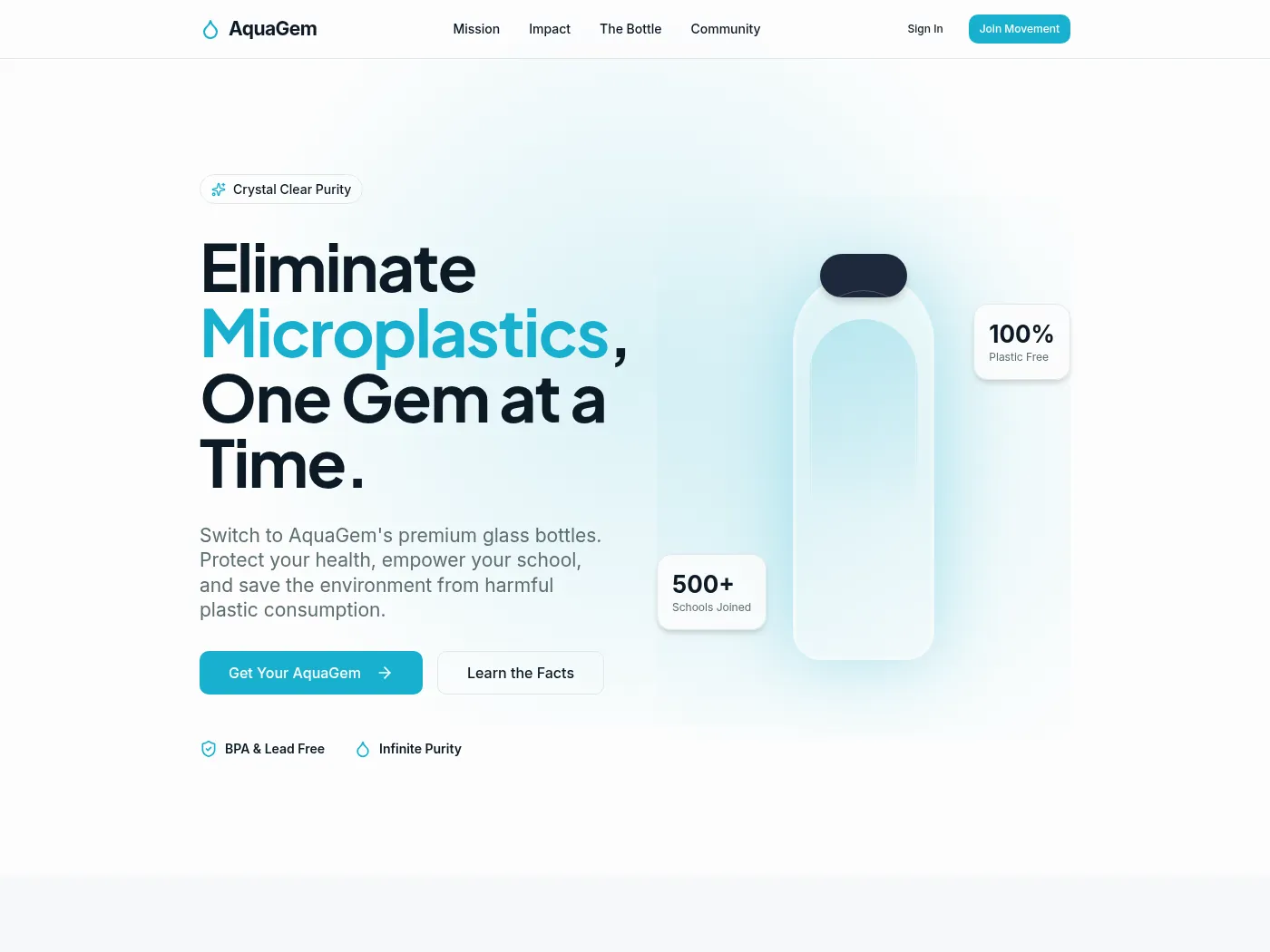 AquaGem Landing Page