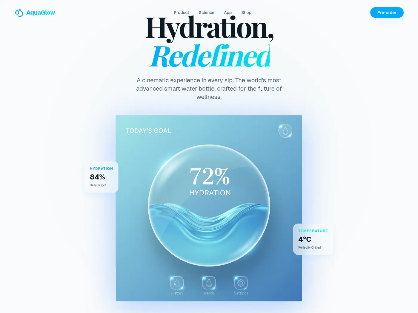AquaGlow Landing Page