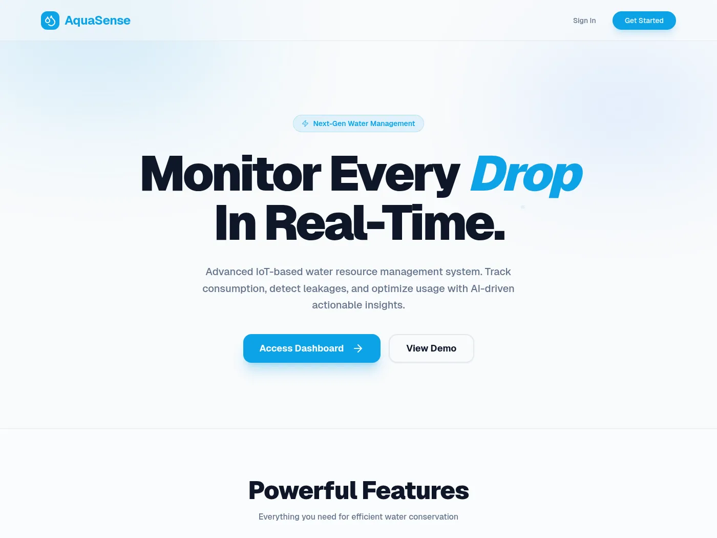 AquaSense Dashboard