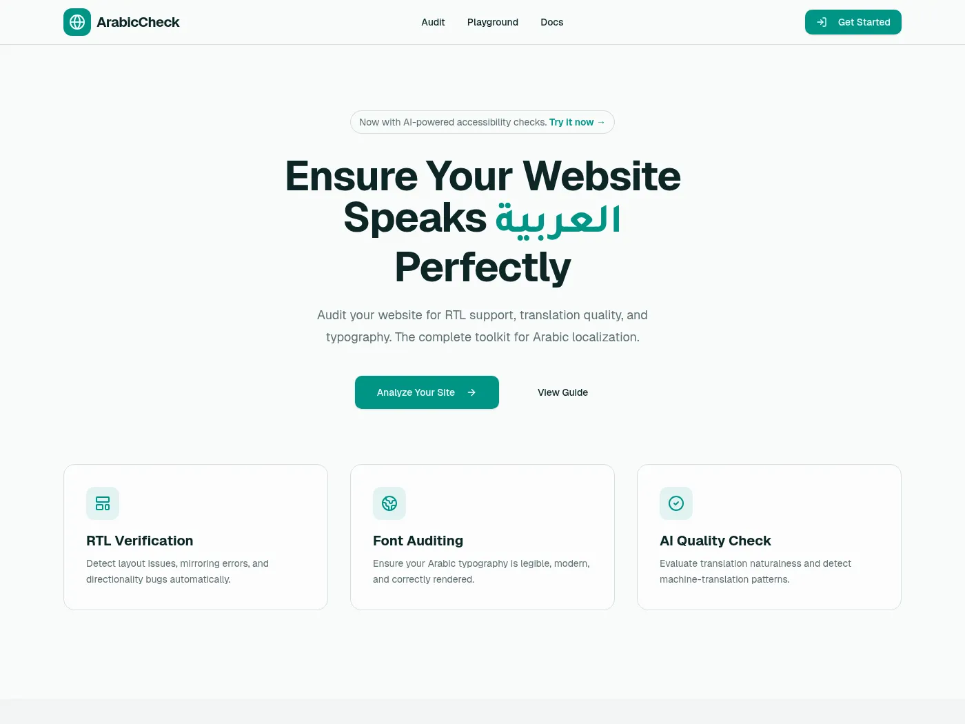 Arabic Support Checker