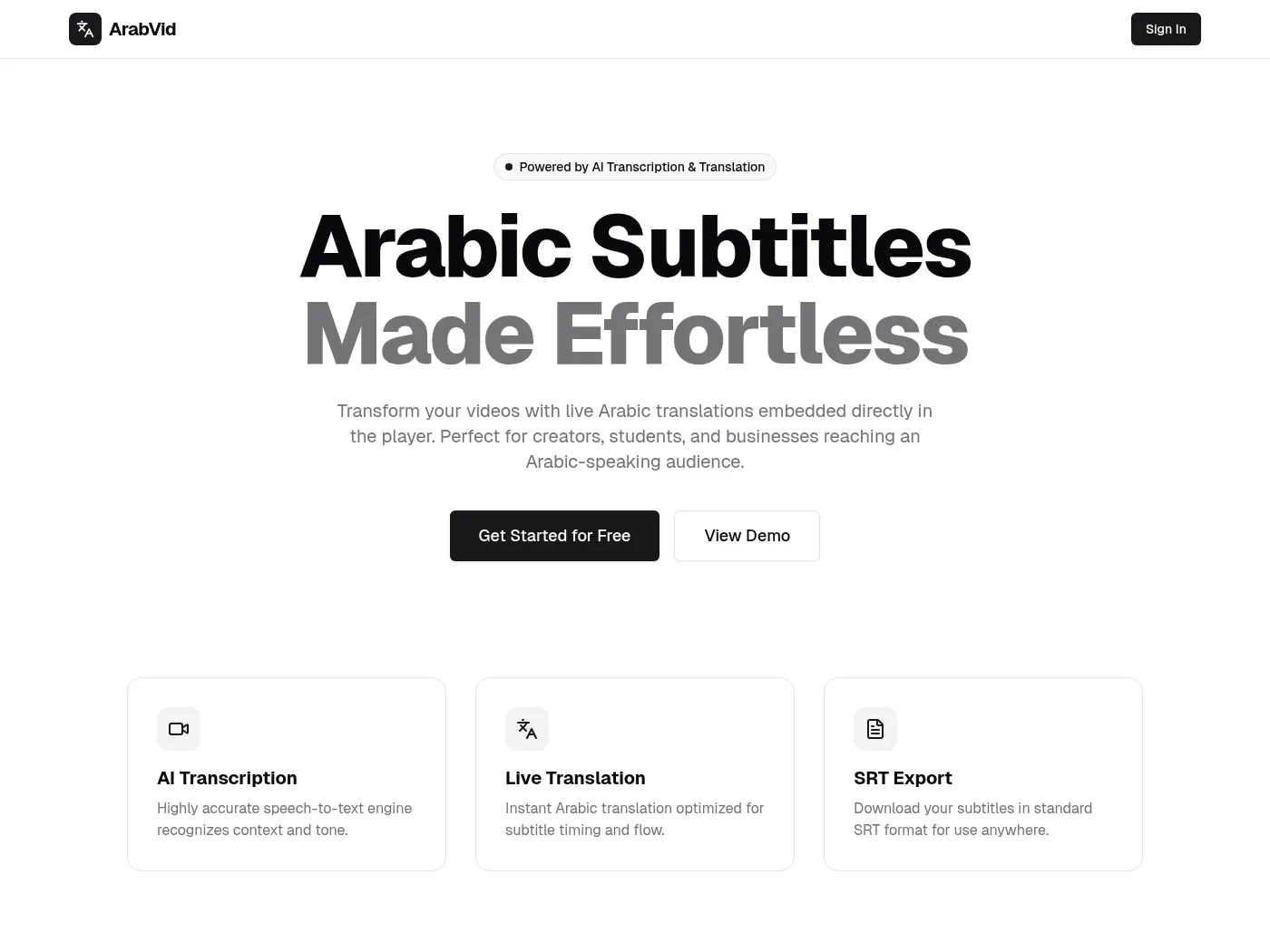ArabVid Subtitle Embedder