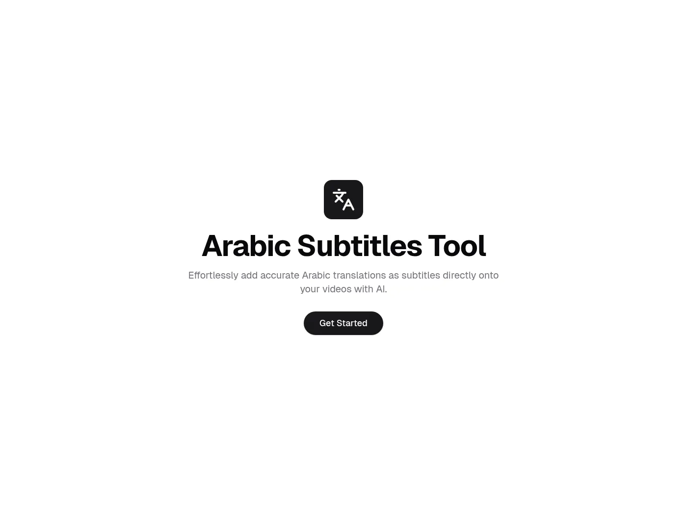 Arabic Video Subtitle Tool