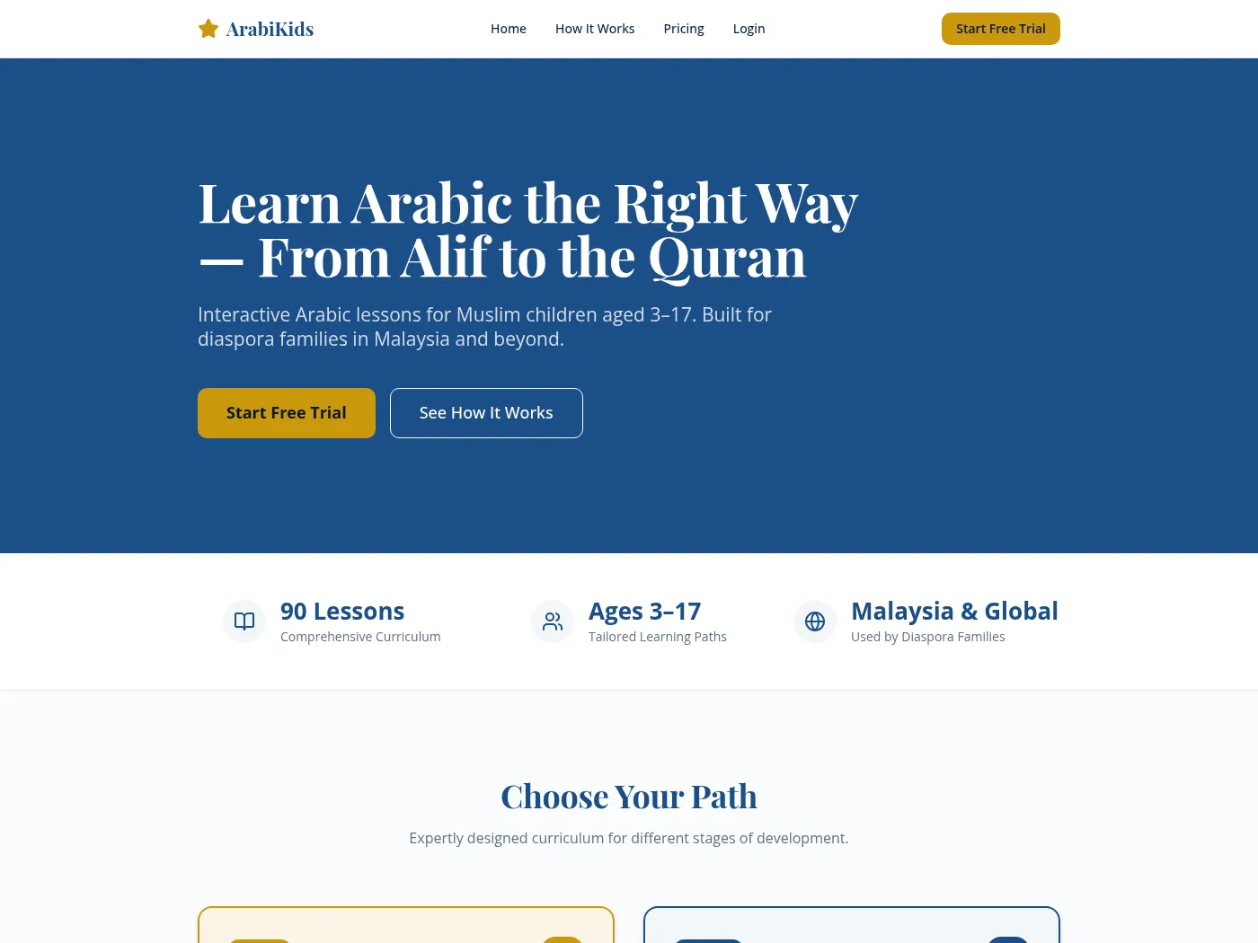 ArabiKids Language Platform