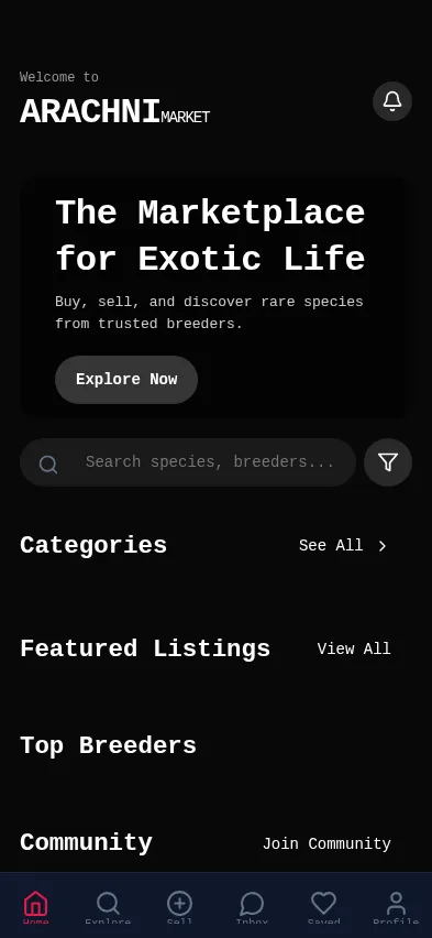 ArachniMarket Mobile