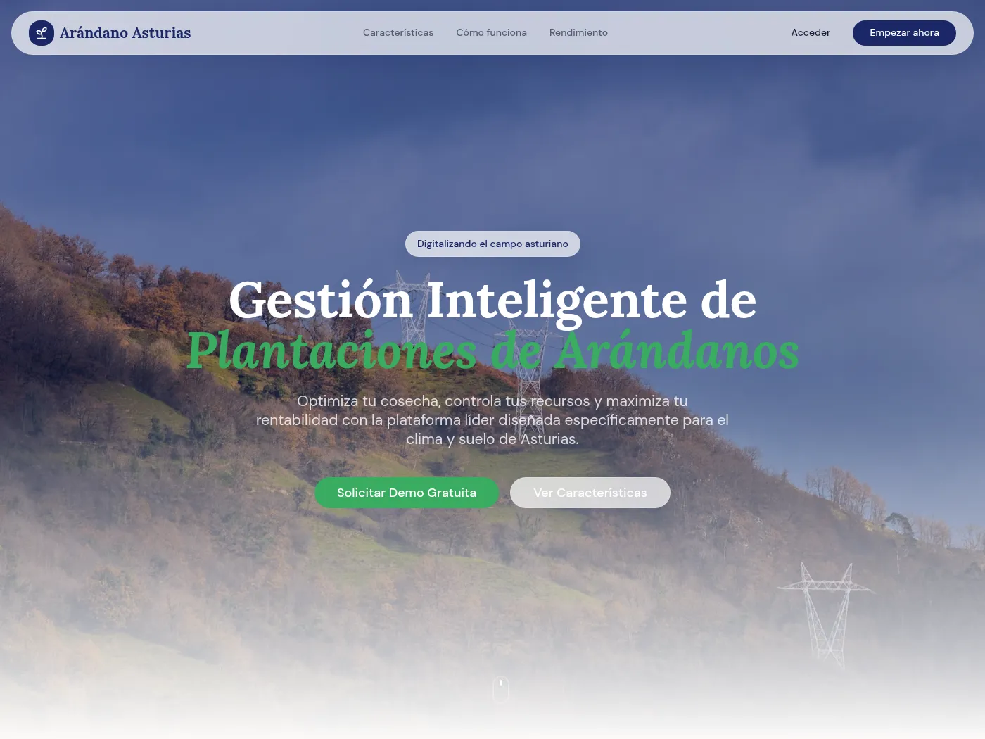 Arándano Grow Landing