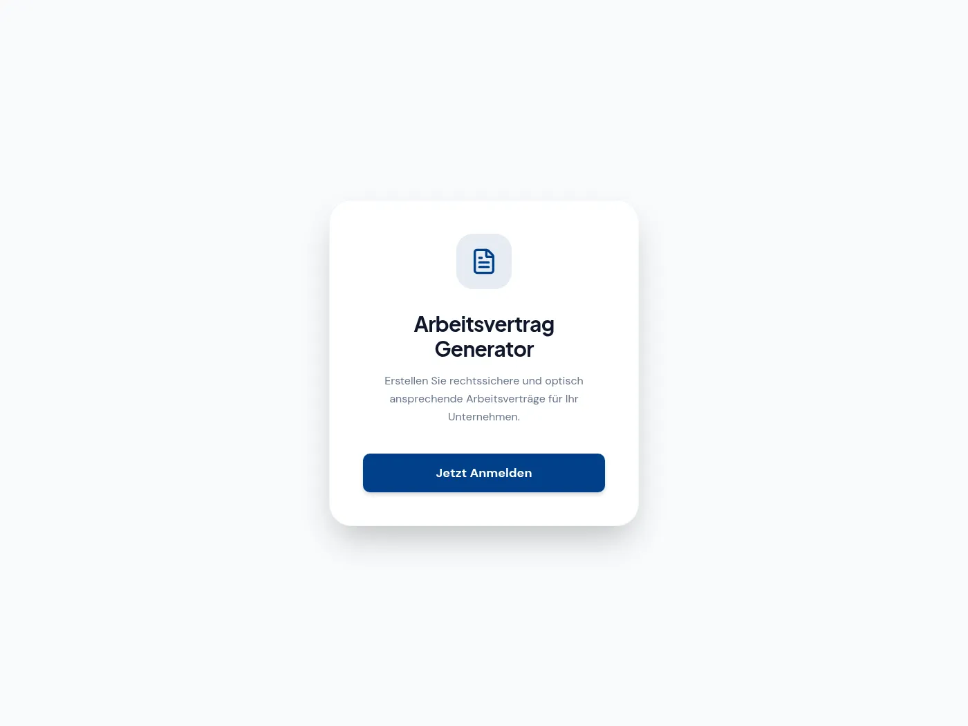 Symbolic Arbeitsvertrag Generator