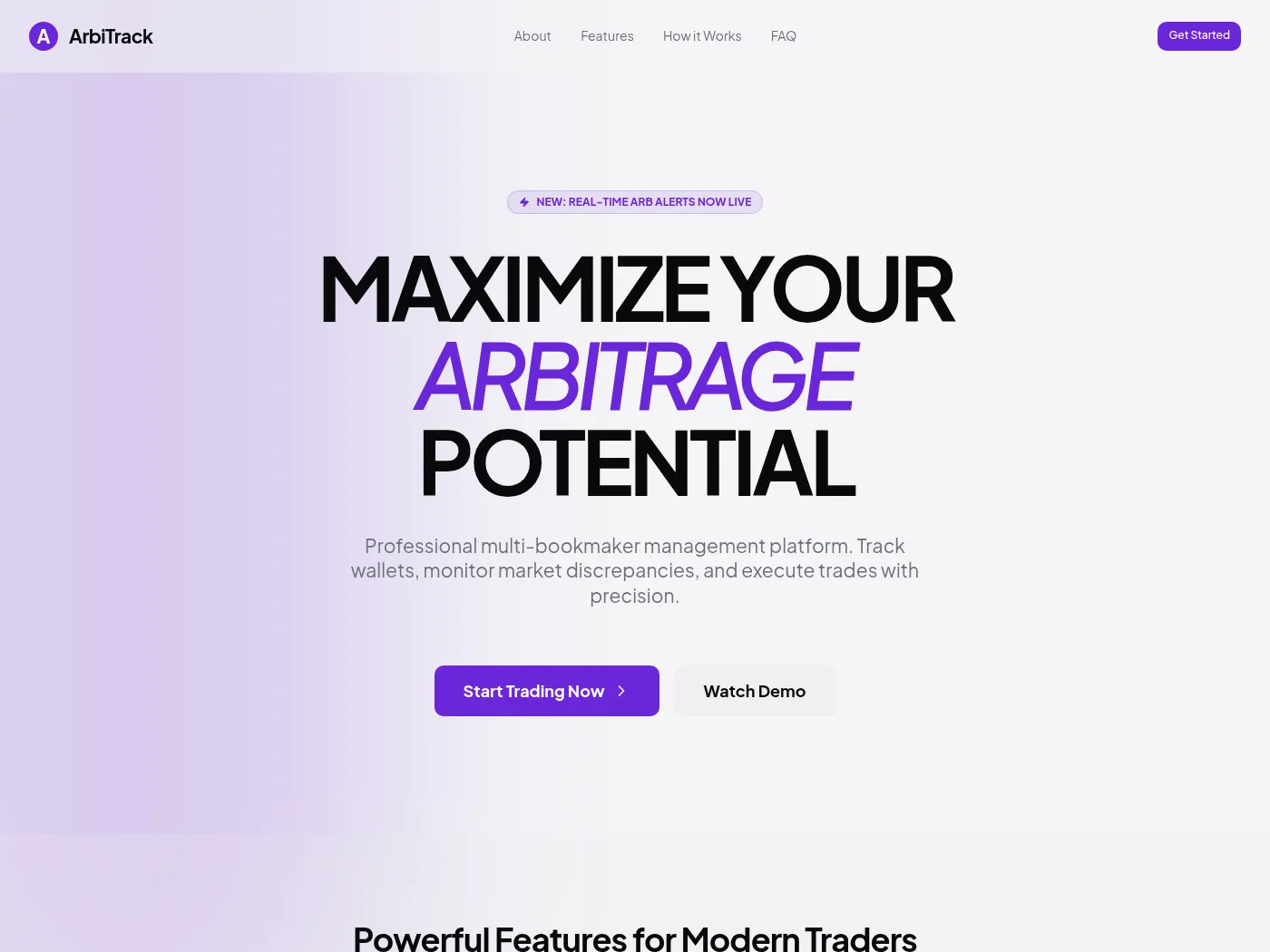 ArbiTrack Platform