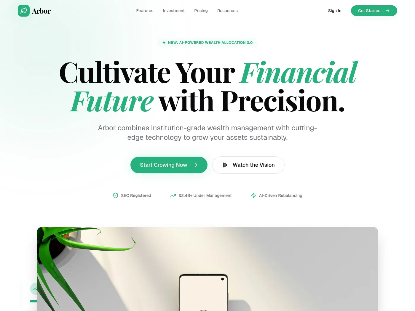 Arbor Finance Website