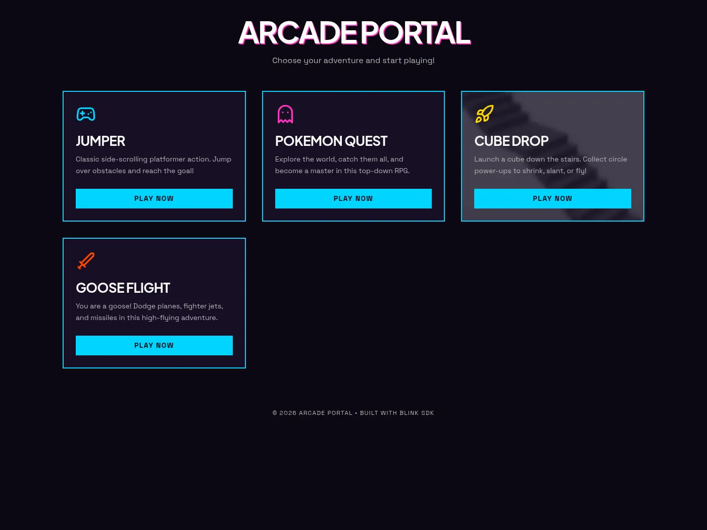 Arcade Portal Home